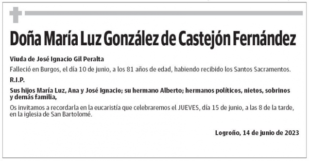 Don Julián Valgañón Samaniego | Esquela Necrológica | La Rioja